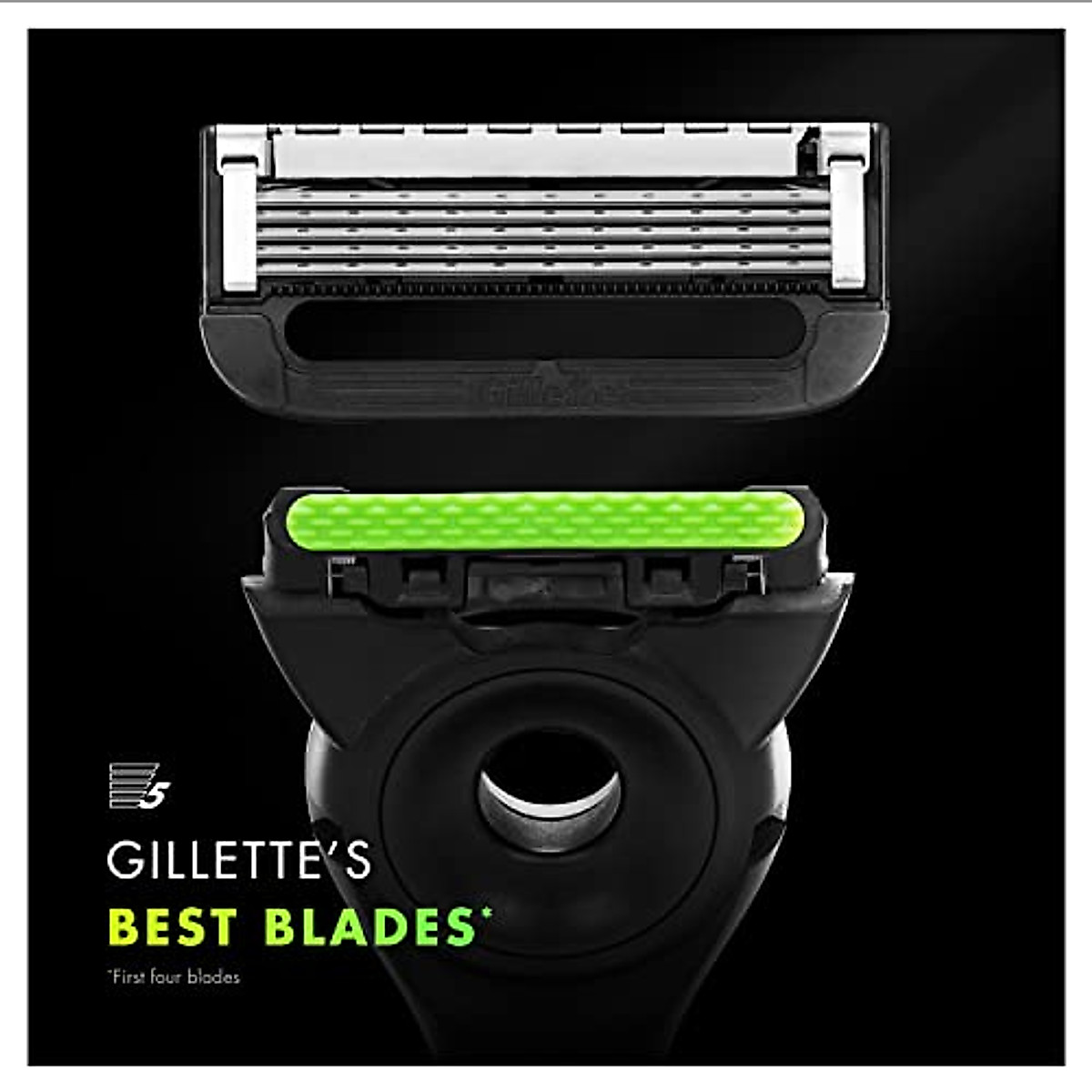 Gillette Labs Razor Blades Men, Pack of 6 Razor Blade Refills, Compatible with GilletteLabs with Exfoliating Bar and Heated Razor