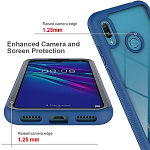 QiongNi Case Cover for Huawei Y9 Prime 2019, Anti-Fall and Shock-Absorbing, Blue