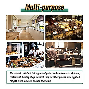 Silicone Baking Mat for Dutch Oven Sourdough Bread Baking Mat with Long Handle Silicone Bread Sling 8.3 Inches Non Stick Heat Resistant Dutch Oven Liner Pad for Dough Pastry, Black