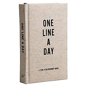 Canvas One Line a Day: A Five-Year Memory Book (Yearly Memory Journal and Diary, Natural Canvas Cover)