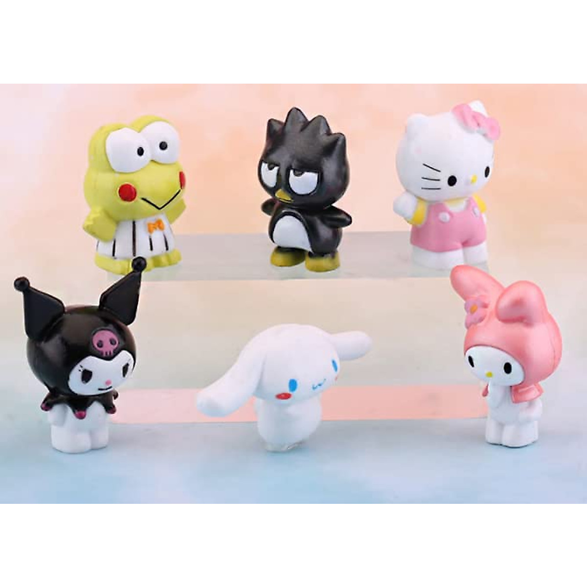 HORNO 6 pcs Cute Lovely Mini Animal Figure For Cake Topper,Garden Cake Decoration,Plant Etc.