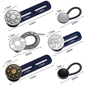 ZYNERY 14PCS Waistband Extenders Set, Pregnancy Pants Extender Button Extender for Pants/Jeans/Men/Women