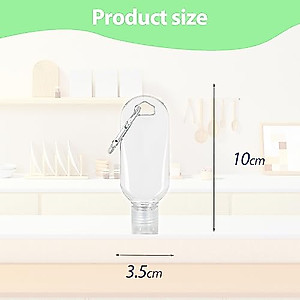 Set of 3 Portable Hot Sauce Keychain Bottles - Mini Ketchup Containers for On-The-Go - Refillable Travel Size Hot Sauce Keychain, 2oz/50ml Bottles