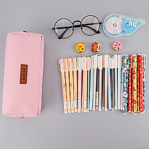 iSuperb Cotton Linen Pencil Case Student Stationery Pouch Bag Office Storage Organizer Coin Pouch Cosmetic Bag