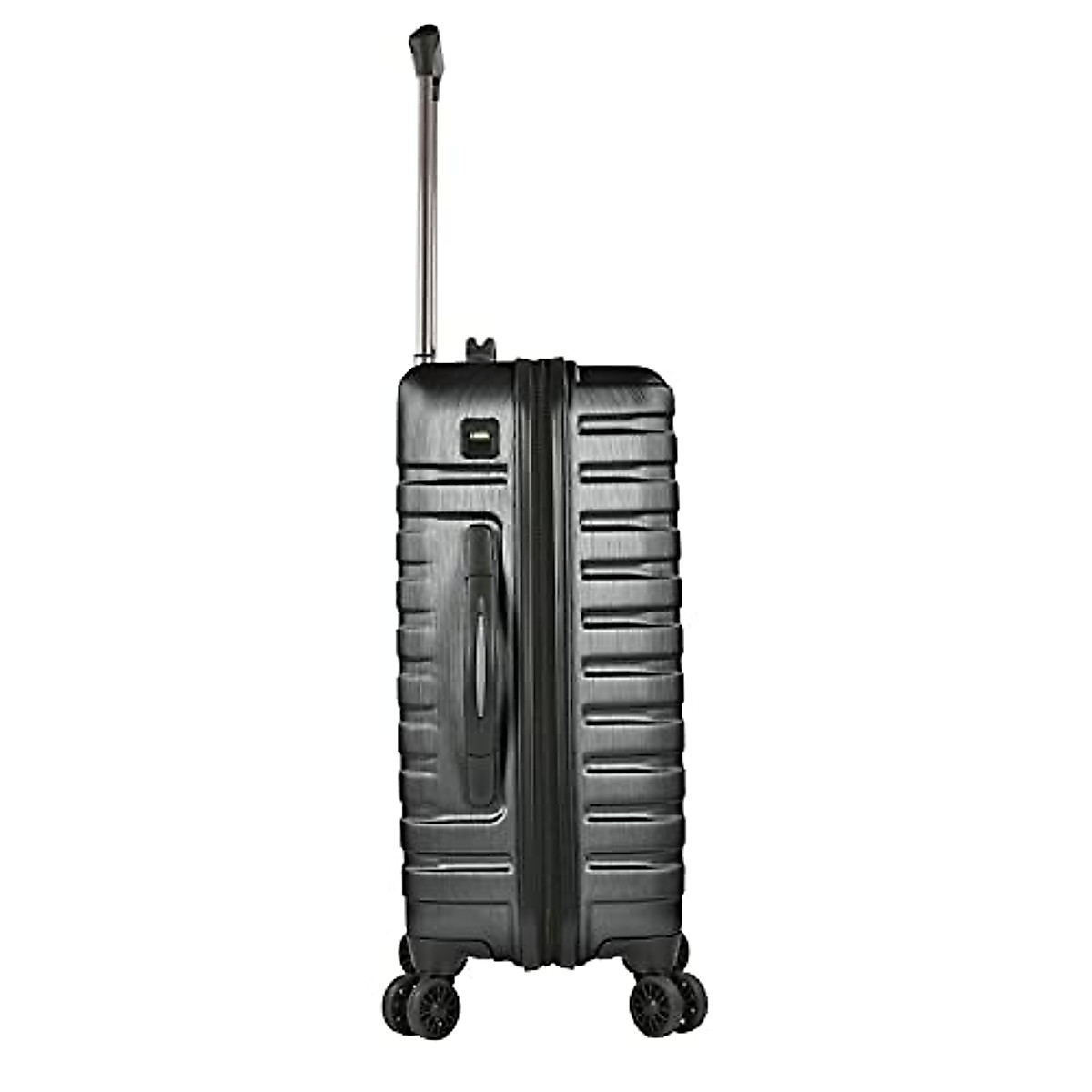 U.S. Traveler Boren Polycarbonate Hardside Rugged Travel Suitcase Luggage with 8 Spinner Wheels, Aluminum Handle, Black, Carry-on 22-Inch, USB Port