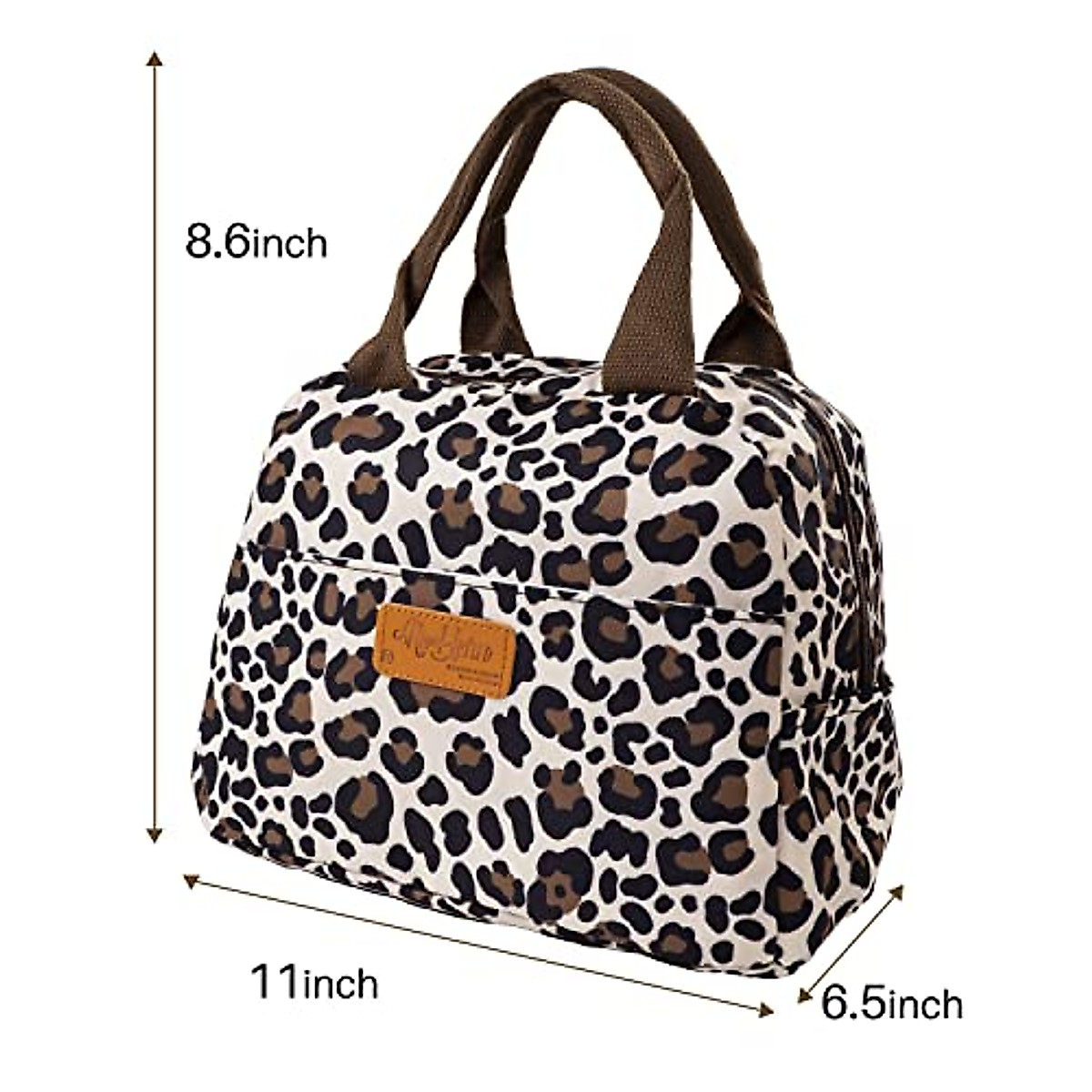 MoHern Leopard Lunch Bag for Women, Insulated Lunch Bag for Adult, Lunch Bag Women, Womens Lunch Bag for Work, Travel or Picnic (Leopard)