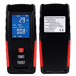 EMF Meter Digital Electromagnetic Field Radiation Detector with Sound Light Alarm Function, Rechargeable Handheld EMF Tester for Electric Magnetic Field Inspection, Home, Office and Ghost Hunting