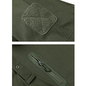 CRYSULLY Men Summer Pullover Tactical T-Shirts for Men Short Sleeve Military Polo Shirt Outdoor Combat Shirt Army Green