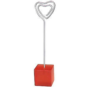 Honbay 30pcs DIY Heart Shape Ring Loop Craft Wire Clip Table Card Note Photo Memo Holder Metal Clamp Clay Cake Decoration Accessories