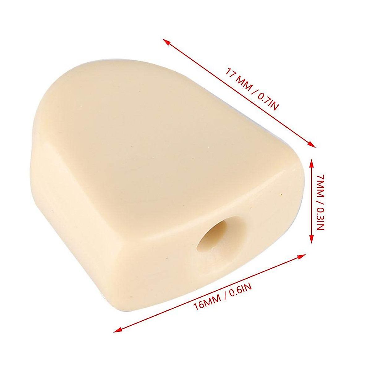 Guitar Tuning Peg Button, 6 Pcs/Set Acrylic Tuning Pegs Buttons Machine Heads Buttons for Guitar(Beige) Gevoline accessories
