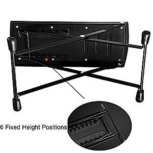 Guitar Foot Rest, Height Adjustable Guitar Footstools/Folding Footstool,Pedal (Black)