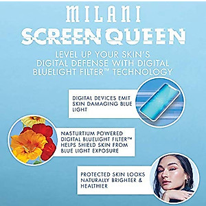 Milani Screen Queen Liquid Foundation Makeup - Cruelty Free Foundation With Digital Bluelight Filter Technology (Nude Ivory)