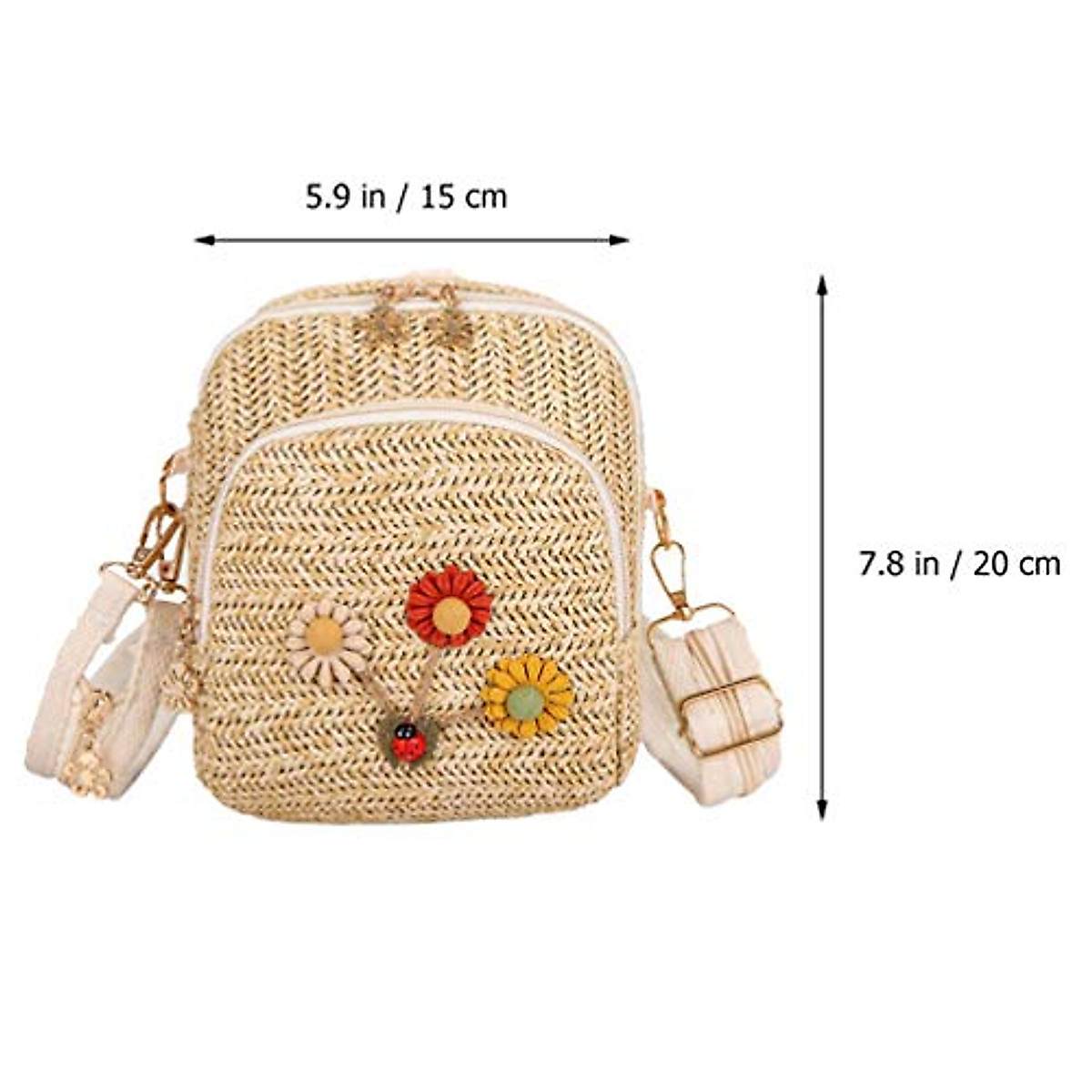 TENDYCOCO Crossbody Bag Straw Woven Purses and Handbags Convertible Shoulder Bag for Women Bucket Bag