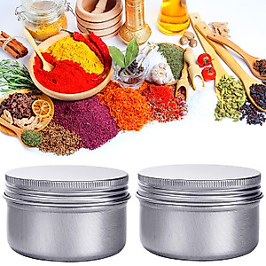6 Ounce Aluminum Cans 180 mL Screw Lid Metal Storage Tins Containers for Storing Spices, Candies, Lip Balm, Candles, 12 Pcs.