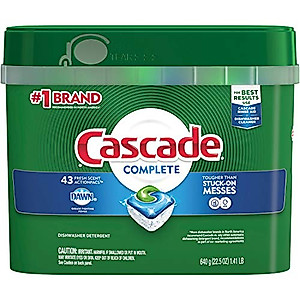 Cascade Complete Dishwasher Pods, Actionpacs Dishwasher Detergent, Fresh Scent with Dawn Power, 43 Count