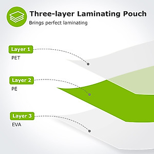 BONSEN A4 Laminating Pouches, 100-Pack, 9 x 11.5 Inches, 3-Mil, Gloss Laminator Pouches, Clear and Durable Laminating Pouches, Strong for Long Lasting Documents (LP3102)