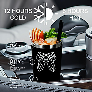 sweet grain 20oz Coffee Tumbler - Stainless Steel Double Wall Insulated Constellation Tumbler with Lid and Straw, Personalized Zodiac Gifts for Birthday/Bachelor Party - Gemini