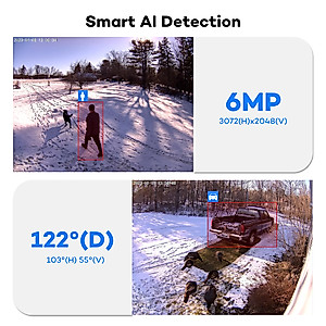 ONWOTE 32 Channel Security Camera System, 4K 32CH NVR 8TB, 32 Ports Switch, 24x 6MP Outdoor Audio PoE IP Cameras, AI Human Vehicle Detection, 24x Cables-2280ft, Commercial Surveillance for Business