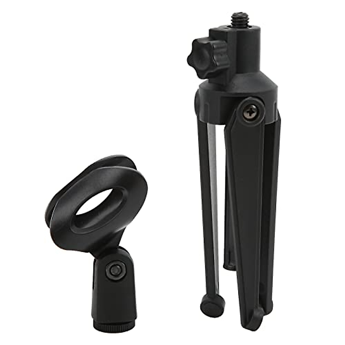AUHX Mini Table Adjustable Mic Stand, Plastic Durable Detachable Portable Table Adjustable Mic Stand Practical for Conferences