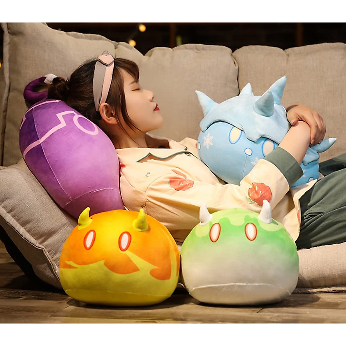 CHAOZI0 Children’s Plush Toy Pillow, Sofa Cushion, Plush Stuffed Doll Soft Pillow, Role-Playing Game Fan Props (13.8" Wind)