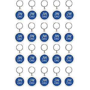 TONOS Jw.org No Blood Double Sided Key Chain for Jehovah's Witnesses-Round-20 Pack