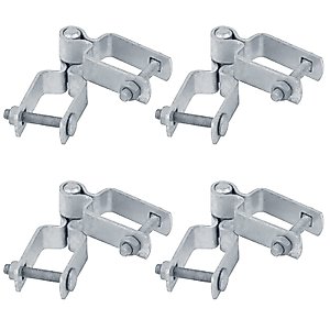 GBGS 4 Sets 1-1/2" x 1-1/2" x 5/8" Square Chain Link Fence Gate Frame Post Hinge Male and Female,Max Load 220lb