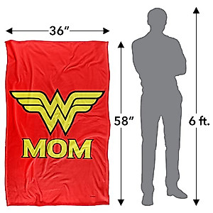 Wonder Woman Wonder Mom Silky Touch Super Soft Throw Blanket 36" x 58"
