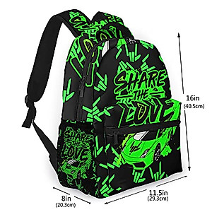 NUIFENB Kid Schoolbag Share Love Merch Backpack Child Schoolbags Water Resistant Student Rucksack