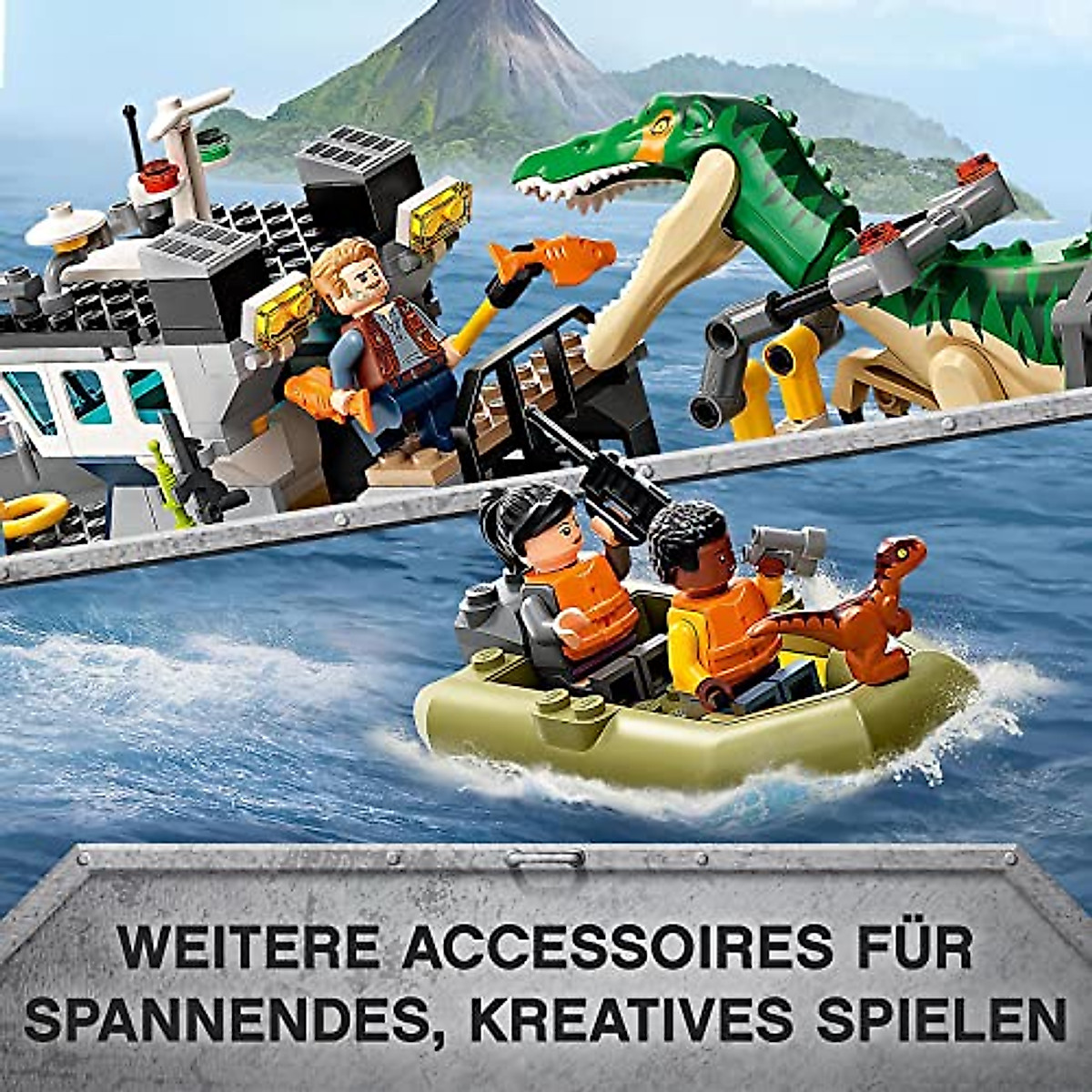 LEGO® Jurassic World Baryonyx Dinosaur Boat Escape 76942 Building Kit; Cool Toy Playset for Creative Kids