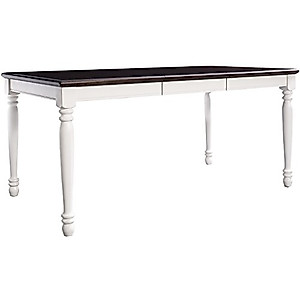 Crosley Furniture Shelby Dining Set with Table and Extension Leaf, 7-Piece (6 Chairs), Distressed White