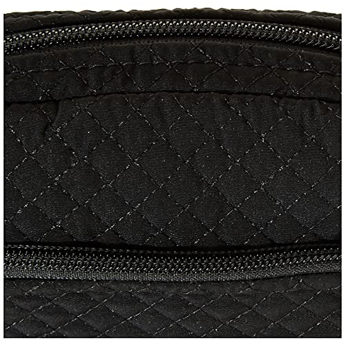 Vera Bradley Women's Microfiber Mini Cosmetic Makeup Organizer Bag, Black, One Size