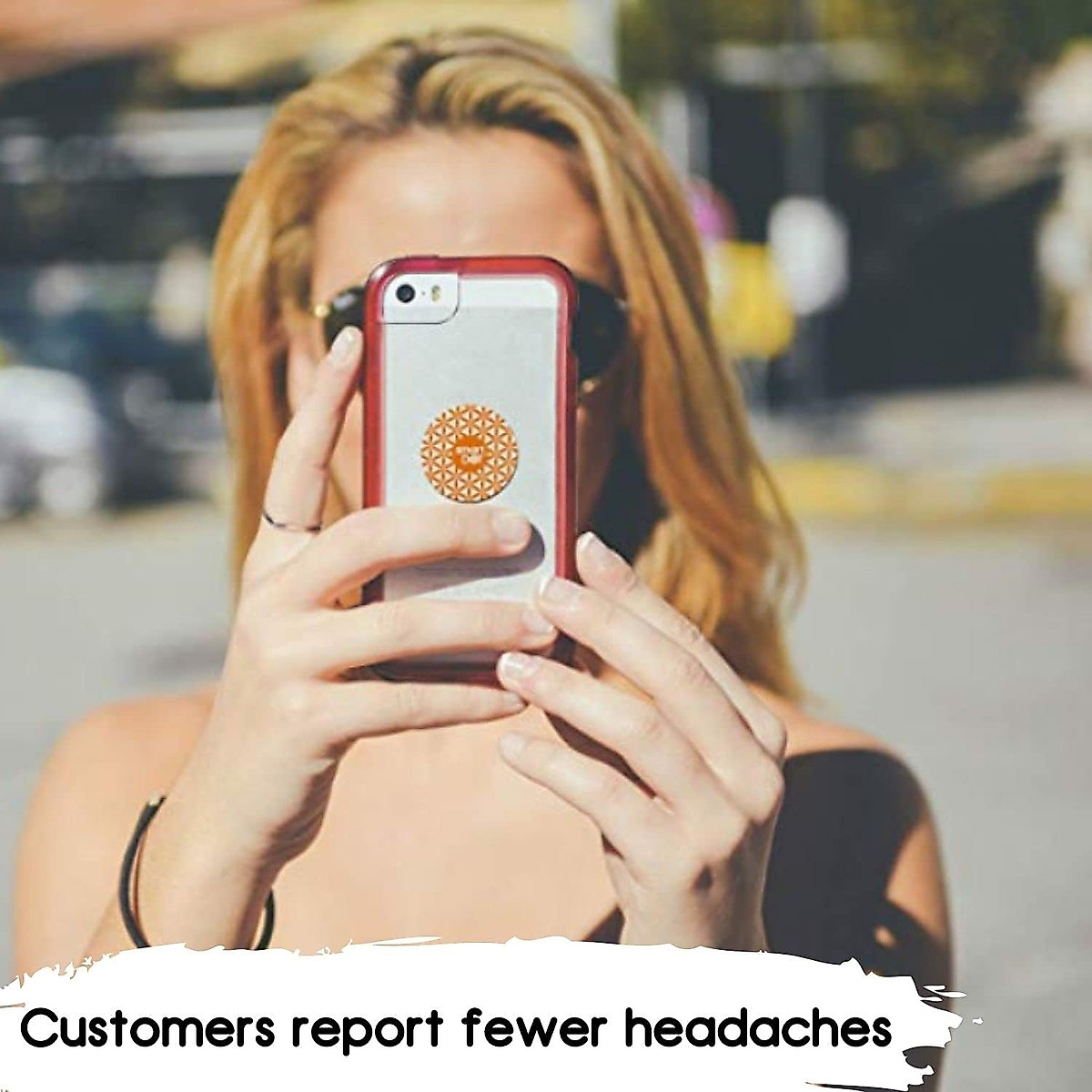 Energydots smartDOT | EMF Support for Electro-Stress from Wireless Devices – Cell Phones, Laptops, Wi-fi Routers | Orange, 5 Pack