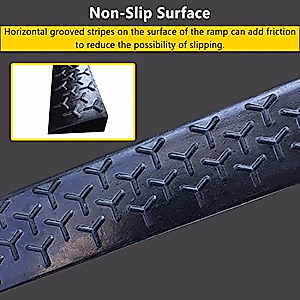 Threshold Ramp, Threshold Ramp Rubber, 1/2/3/4/5 cm Rise Wheelchairs Ramps for Home Garden Yard Sliding Glass Doors Steps, Indoor Outdoor Entry Transitions Slope (Size : 100x11x4.5(39.4x4.3x1.8))
