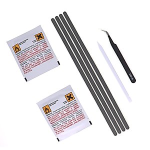 4 x Non-Slip Bumper Feet Strips Kit(Plastic Scribe,Tweezers,2 Surface Wipes) for Dell Inspiron 5368 5378 5379 |7368 7375 7378 |7000 7460 7472 7560 7572 |Inspiron 15 7569 7579|DIY Feet for HP Laptops