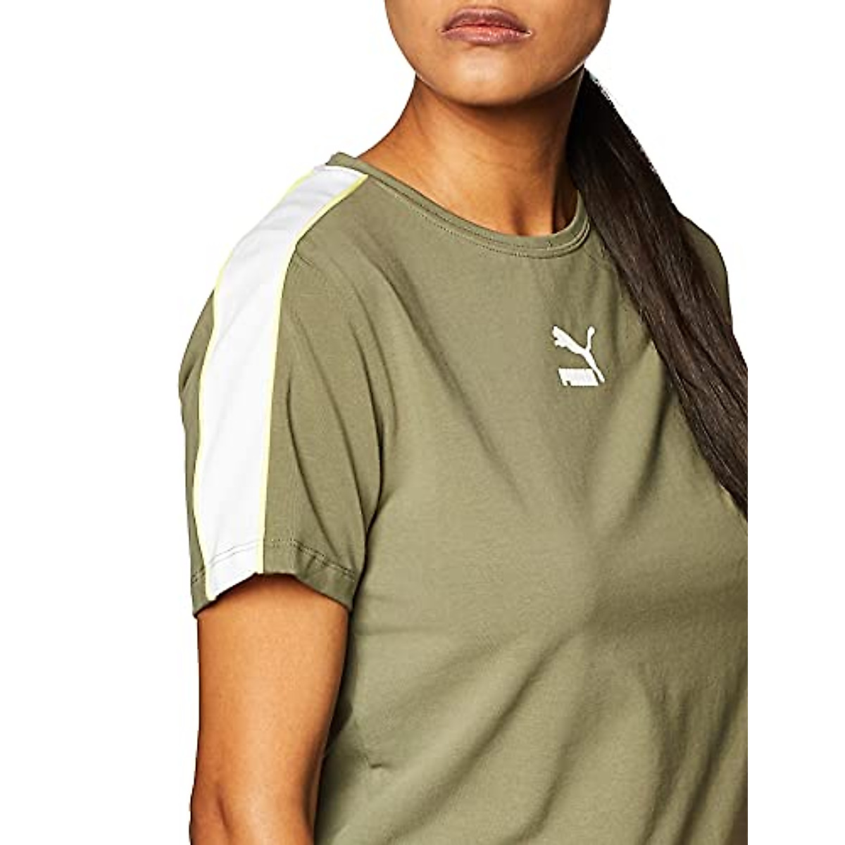 PUMA Women's Classics Tight Top, Deep Lichen Green, L