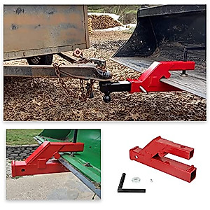 Clamp On Trailer Hitch - 2" Tractor Ball Bucket Trailer Receiver Mount Adapter for Deere Bobcat