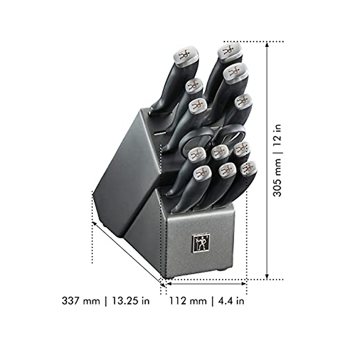 HENCKELS Silvercap Razor-Sharp 14-Piece Knife Set, Chef Knife, Paring Knife, Utility Knife, Bread Knife, Steak Knife, German Engineered Informed by 100+ Years of Mastery