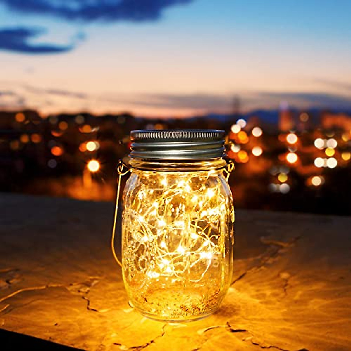 DOITOOL 8PCS Mason Jar Wire Hangers, Stainless Steel Wire Handles for Wide Mouth Mason Jar Canning Jars, Hanging Jars, Jar Hanging Hook (86mm)