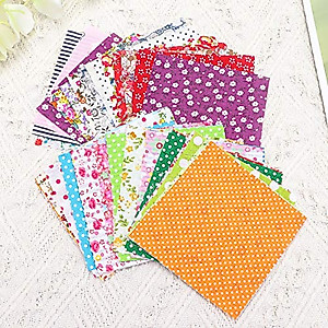 Healifty 100pcs Fabric Squares Sheets Cotton Patchwork Craft DIY Sewing Scrapbooking Quilting 10x10cm