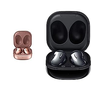 SAMSUNG Galaxy Buds Live True Wireless Earbuds & SAMSUNG Galaxy Buds Live True Wireless Earbuds US Version Active Noise Cancelling Wireless Charging Case Included, Mystic Black