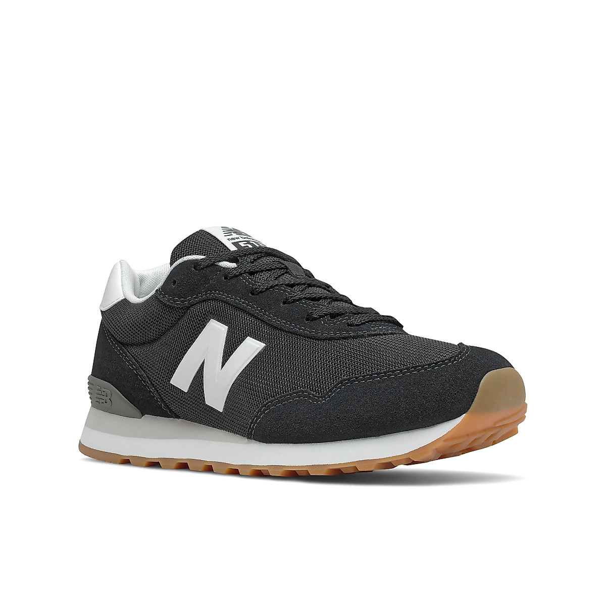 New Balance Men's 515 V3 Classic Sneaker, Black/Nb White, 10