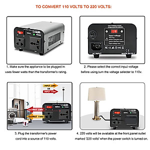 LVYUAN Voltage Transformer Converter 500 Watt Step Up/Down Convert from 110-120 Volt to 220-240 Volt and from 220-240 Volt to 110-120 Volt with US Outlet, Universal Outlet, Circuit Breaker