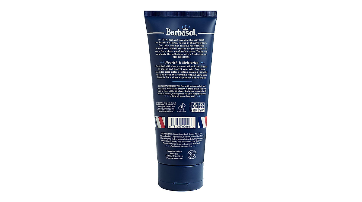 Barbasol 1919 Classic Shaving Cream - Gentle, Refreshing & Nourishing