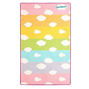 Fun Costumes Rainbow Care Bear Indoor Rug Super Soft Colorful Stripes Room Decor for Care Bears Fans