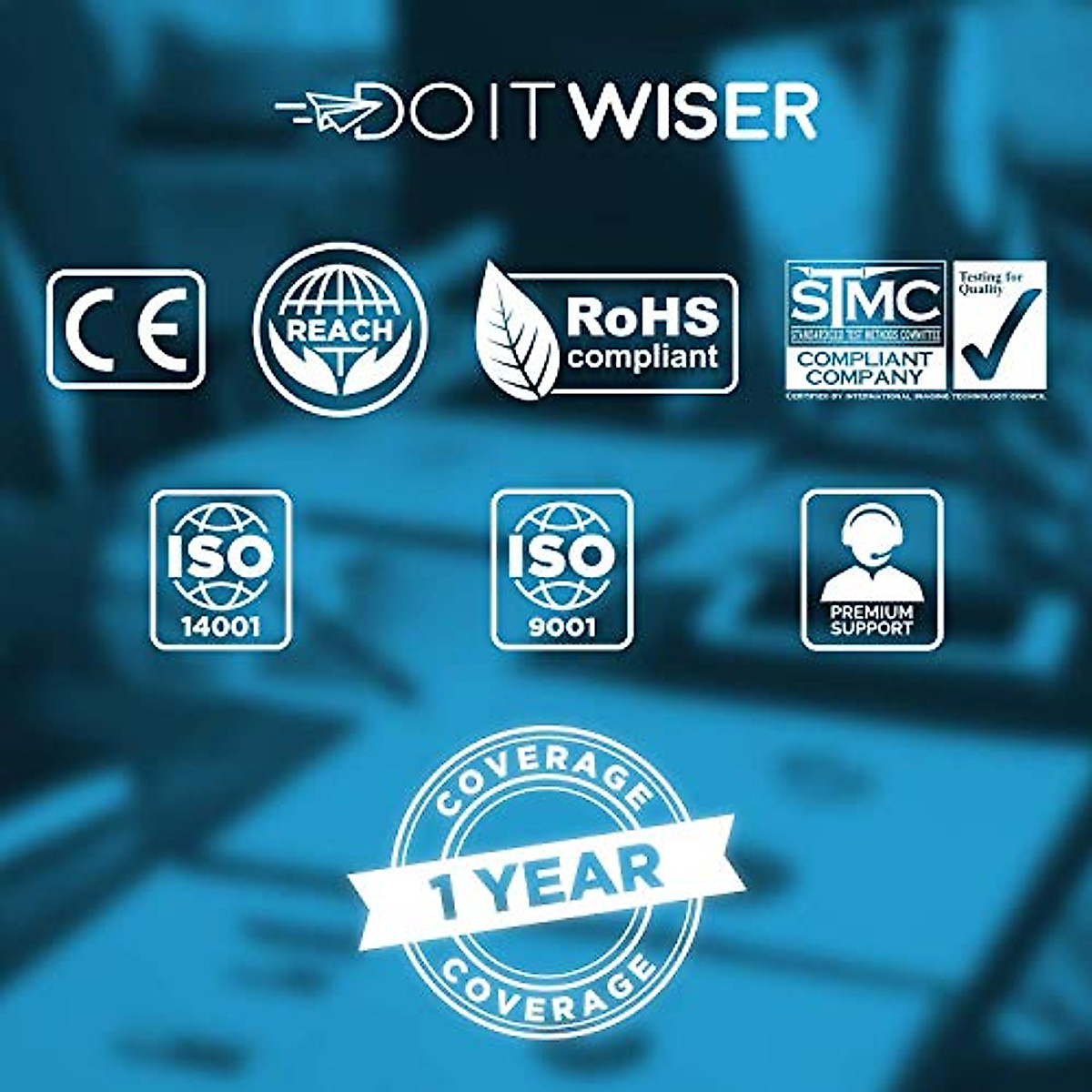 Do it Wiser Compatible Toner Cartridge Replacement for Xerox Phaser 6510 6510dn, Xerox WorkCentre 6515 6515dn Printers - 106R03480 106R03477 106R03478 106R03479 High Yield (5 Pack)