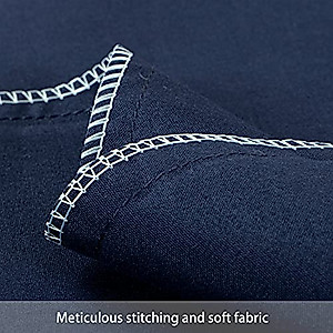 FLXXIE 2 Pack Microfiber Toddler Pillowcases, 14x20 Inches Fits Baby Pillow Sized 12x16, 13x18 or 14x20, Soft and Cozy Small Travel Pillow Covers with Envelope Closure, Navy