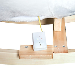 Qaba Kids Ride On Rocking Horse Plush Swan Style Toy with Music for Over 18 Months Children, White and Pink