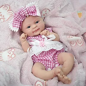 Miaio 14" Reborn Baby Dolls, Full Silicone Baby Dolls, Realistic Soft Silicone Newborn Baby Doll, Real Full Body Silicone Reborn Baby Dolls, Not Vinyl Dolls - 4