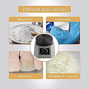 Annhua Dental Vibrator 4" Lab Oscillator Round Shaker, Dentist Vibrators Laboratory Equipment Machine for Mixing Plaster, Gypsum, Pouring Models, Resin Casting, Royal Icing