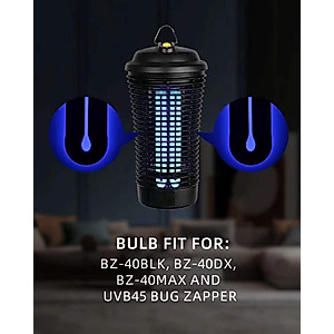BAIMNOCM 40Watt Black Light Replacement Bulb for Black Flag BZ-40BLK BZ-40DX BZ-40MAX Stinger B4045-4 UVB45 Bug Zapper (Black)